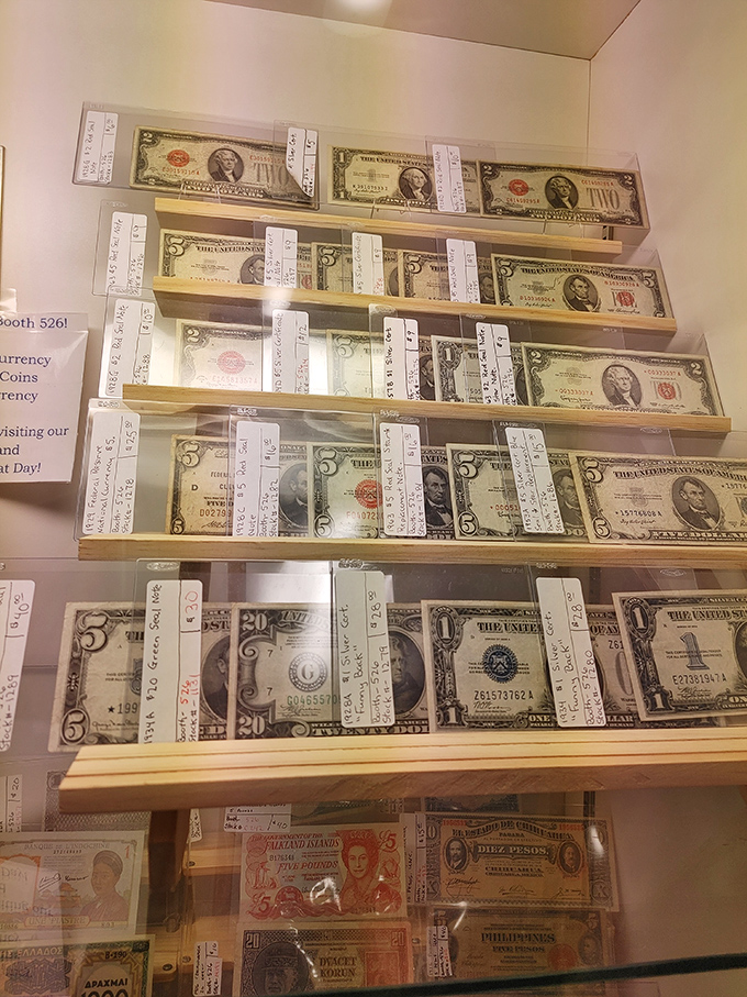 Money that's worth more than money &ndash; vintage currency displayed like the historical artifacts they've become.