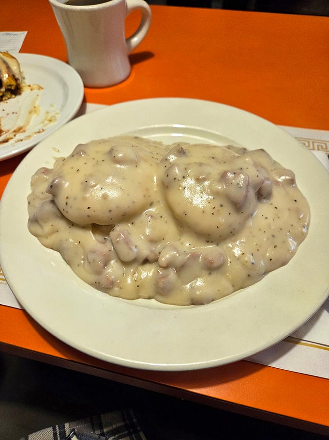 Biscuits and gravy: the comfort food equivalent of a warm hug from your grandmother. Peppery, creamy, and absolutely worth the food coma.