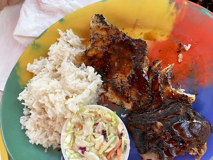 Blackened mahi-mahi that's lived an interesting life&mdash;much like that uncle who tells slightly inappropriate stories at family gatherings but everyone still loves.