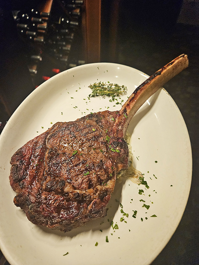 This bone-in masterpiece isn't just a steak&mdash;it's a primal experience. Fred Flintstone would approve of this magnificent meat lollipop.