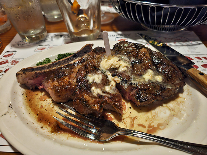 This bone-in beauty has been kissed by fire and blessed with butter. The kind of steak that makes conversation stop and eyes roll back in pure pleasure.
