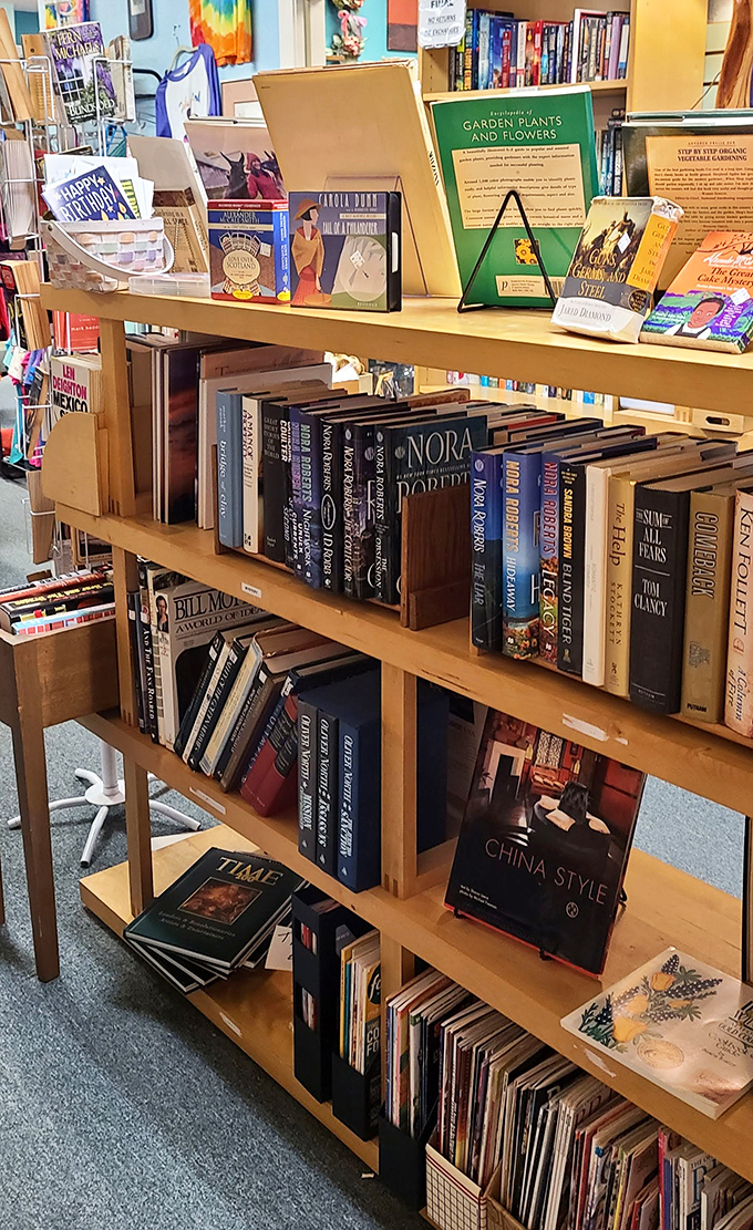 Bibliophiles beware - you'll need stronger arms to carry all the literary treasures you'll discover on these well-stocked shelves.