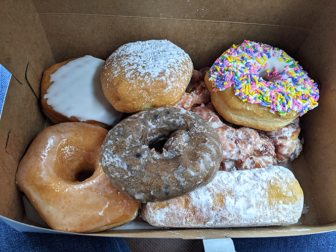 The variety box &ndash; for when choosing just one donut feels like Sophie's Choice. A cardboard treasure chest of fried gold.