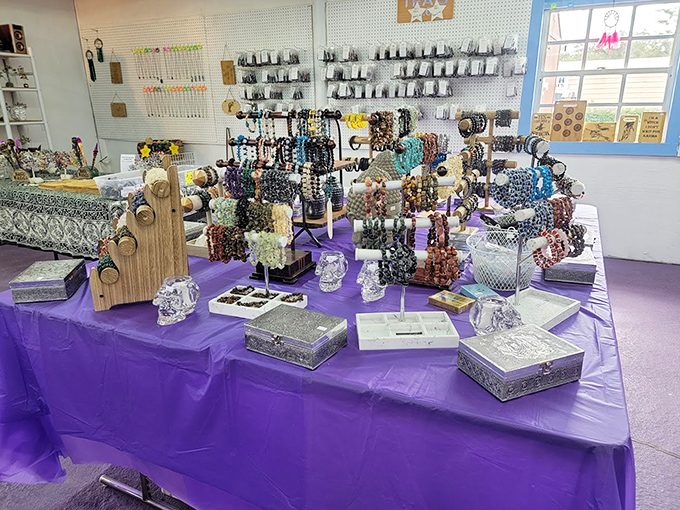 Handcrafted jewelry displays where two-for-five deals make you feel like a savvy treasure hunter striking gold.