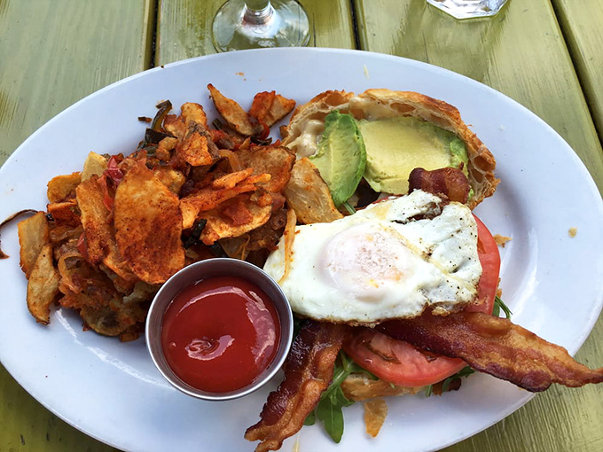 Breakfast sandwich architecture at its finest&mdash;a masterpiece of melty cheese, farm-fresh ingredients, and hand-cut fries that puts ordinary breakfast to shame.