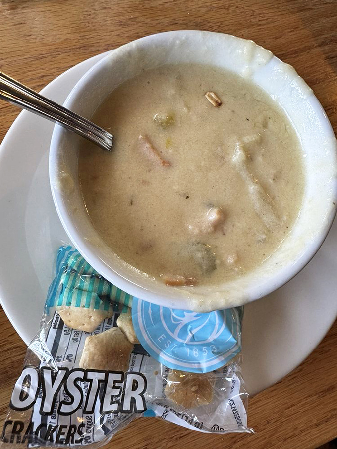 A bowl of clam chowder that would make New Englanders nod in approval&mdash;creamy, packed with tender morsels, and worthy of every oyster cracker.