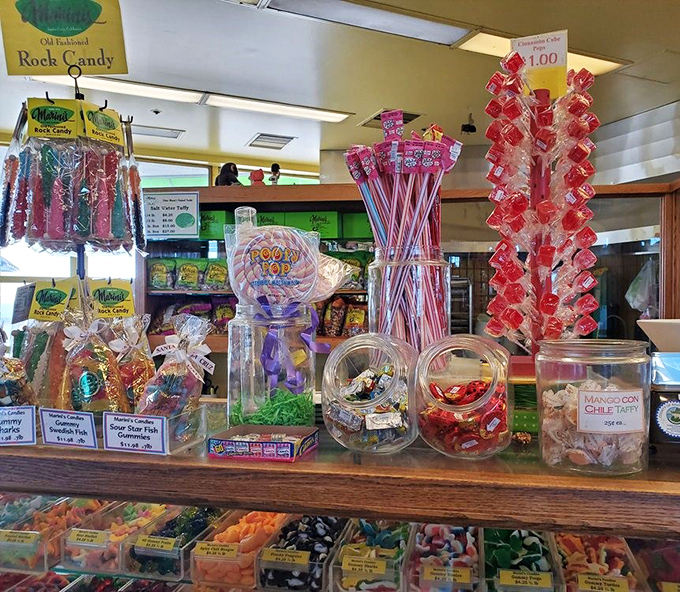 Old-fashioned candy displays that make you wish you could trade your 401k for an unlimited sugar allowance.