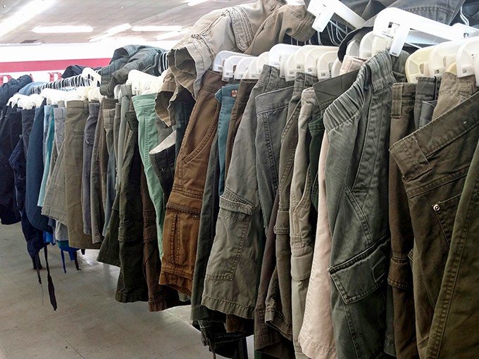 The military-inspired cargo shorts collection stands at attention, ready to equip dads with enough pockets to eliminate the need for any other storage solution.