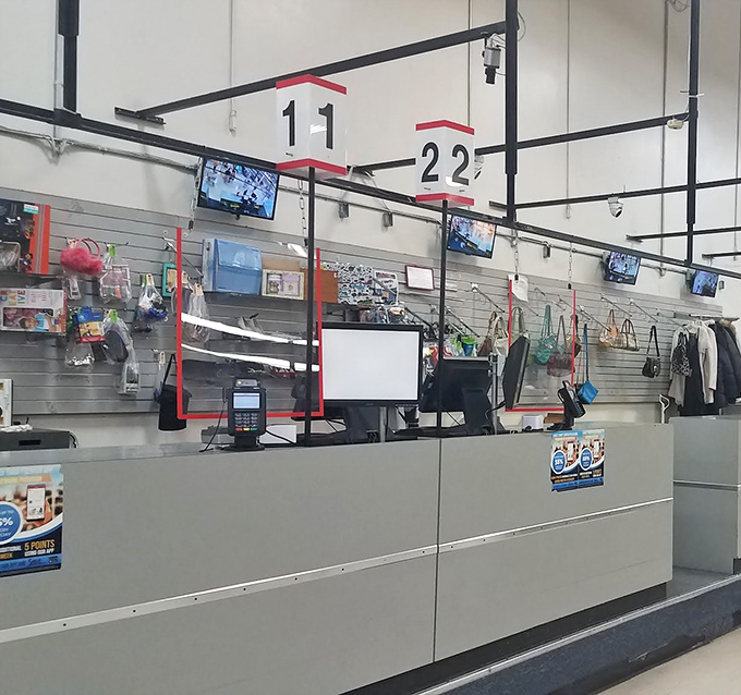 Command central, where treasures are tallied. Those numbered checkout stations have witnessed countless "You won't believe what I found!" moments.