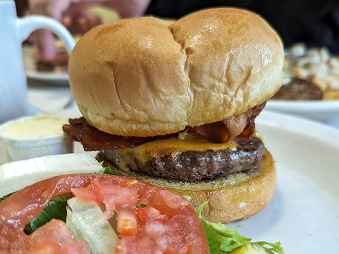 This isn't just a burger; it's a masterclass in American craftsmanship&mdash;hand-formed patty, melted cheese, and a bun that knows its supporting role perfectly.