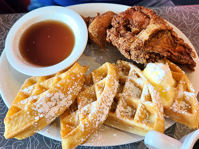 Chicken and waffles: the breakfast-lunch hybrid that proves some of the best relationships are unexpected ones. Sweet, savory, and utterly irresistible.