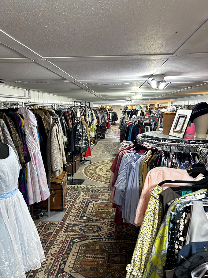 A time-traveler's closet where every era gets equal representation. From flapper dresses to power suits, fashion history hangs in the balance.