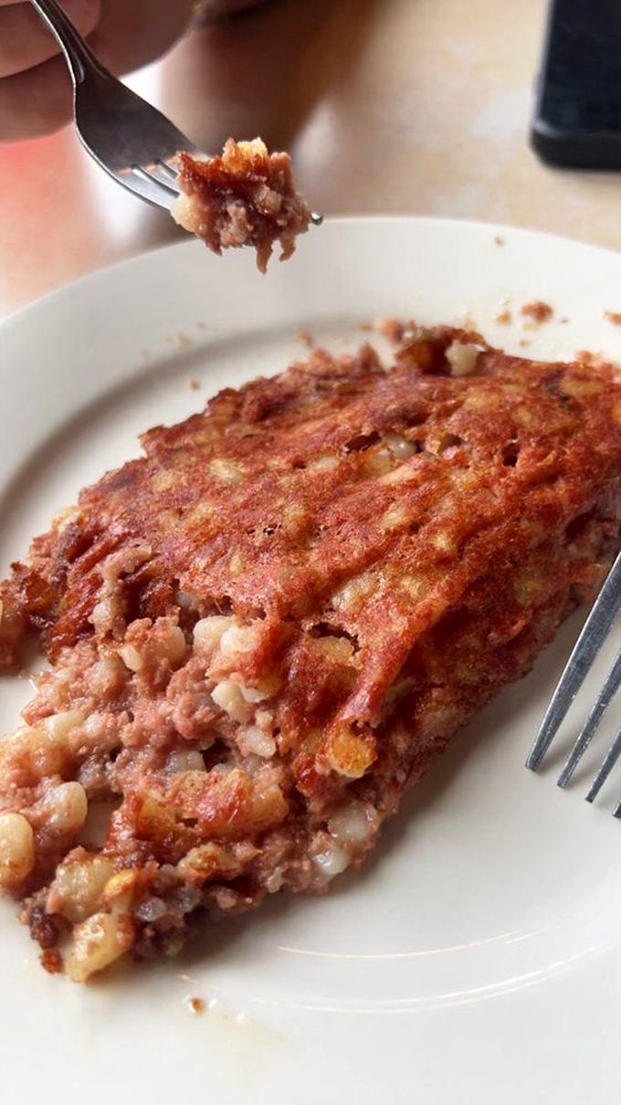 Corned beef hash that's actually corned beef, not mystery meat from a can. The kind that makes you wonder why you'd eat anything else.