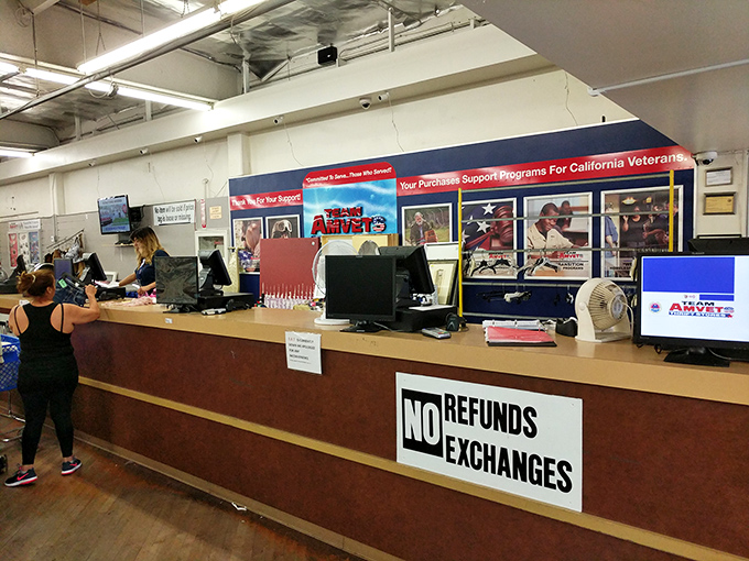 The checkout counter, where your treasures transform from someone else's past into your future, all while supporting veterans' programs.