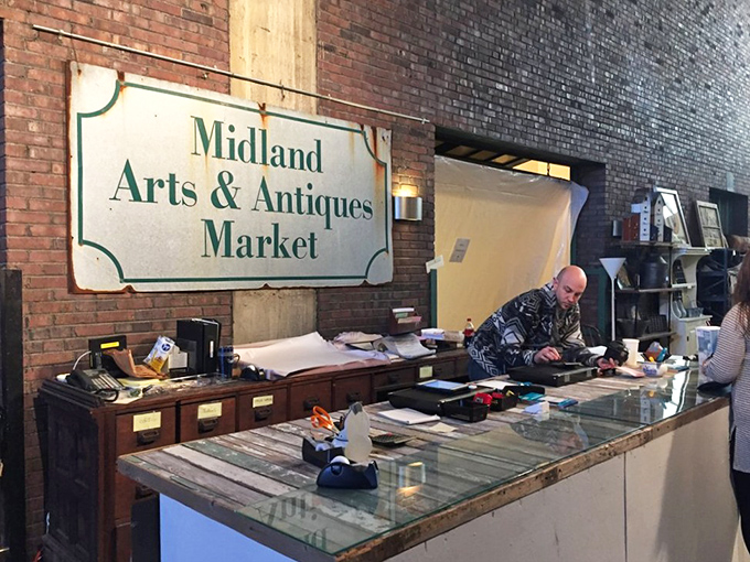 The market's welcome desk – where adventures begin and wallets prepare to become significantly lighter. First-timers become regulars at this checkpoint.