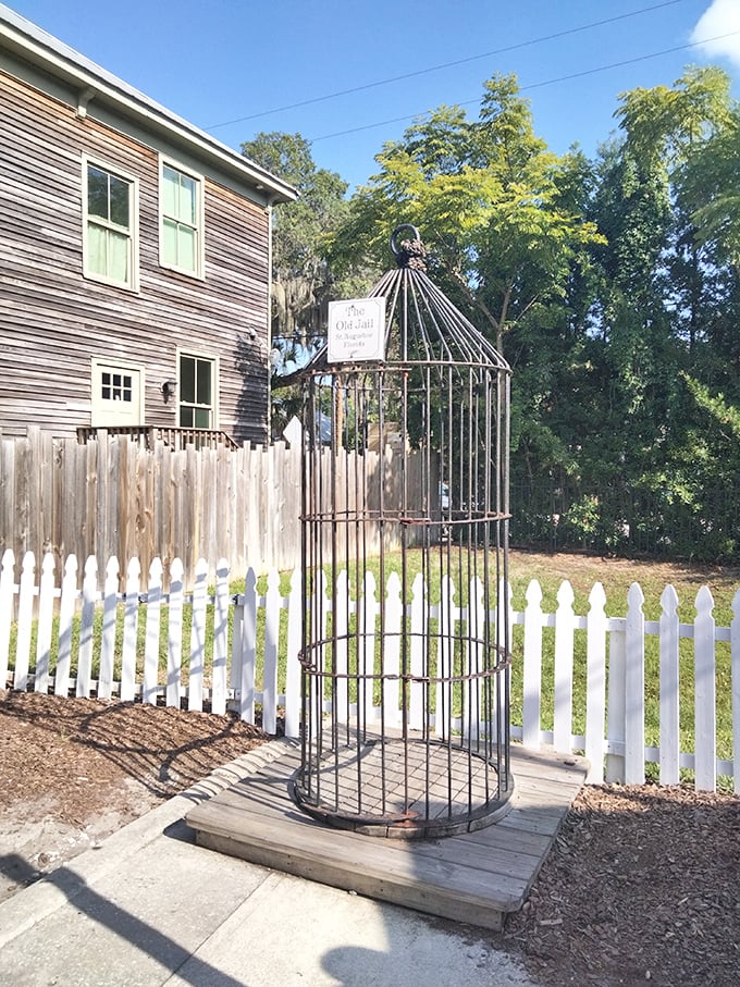 This human-sized birdcage wasn't for exotic parrots—it was portable punishment, proving jail cells don't need to be stationary to be effective.