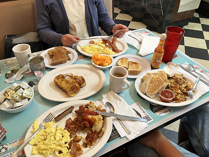 The table spread that says "Yes, we ordered everything." When breakfast becomes a beautiful, delicious landscape of morning possibilities.