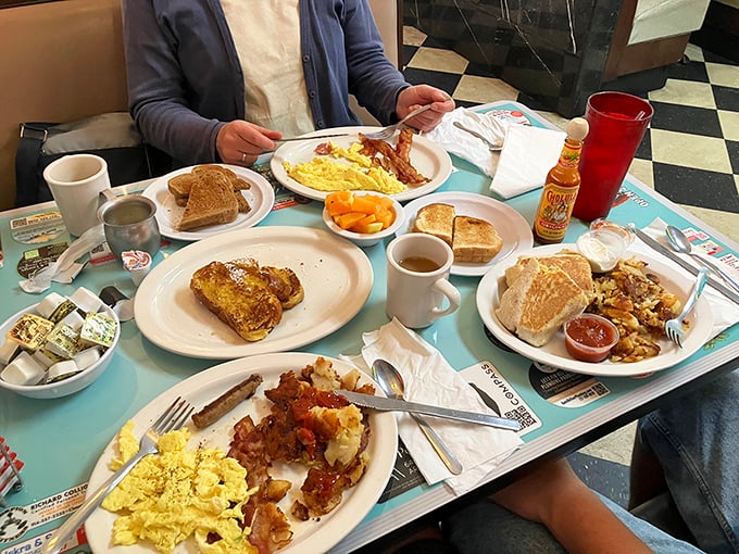 The table spread that says "Yes, we ordered everything." When breakfast becomes a beautiful, delicious landscape of morning possibilities.