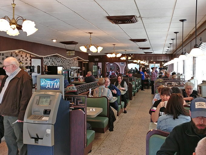 Every booth tells a story at Ritter's. The bustling dining room hums with conversation, coffee refills, and the promise of pie.