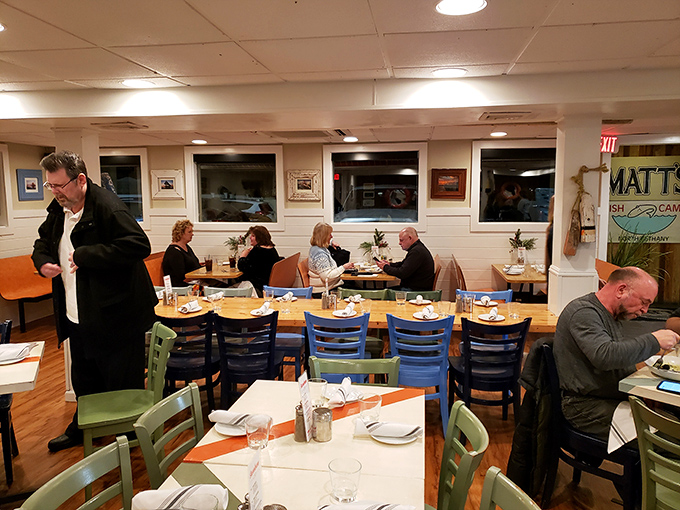 Even on a quiet evening, Matt's dining room buzzes with the unmistakable energy of people about to experience something delicious.