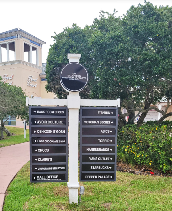 The directional signpost &ndash; shopping's version of a treasure map where X marks the spot for everything from Lindt chocolates to Vans sneakers.