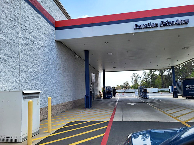 The donation drive-thru: where your decluttering mission meets efficiency. No need to brave the elements while unloading your car's treasures.