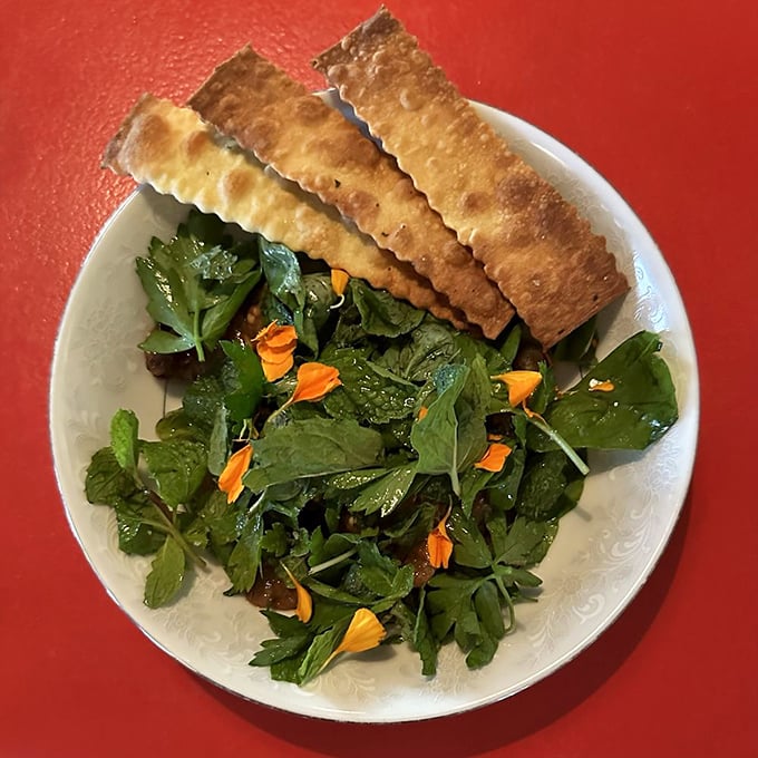 Not your nonna's caponata, but she'd approve anyway. Fresh herbs and crisp semolina crackers elevate this Sicilian classic to new heights.
