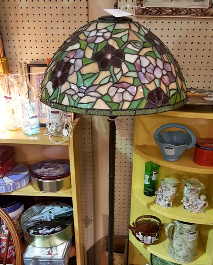 This Tiffany-style lamp doesn't just illuminate a room&mdash;it transforms it, casting colorful stories across your walls with every flick of the switch.