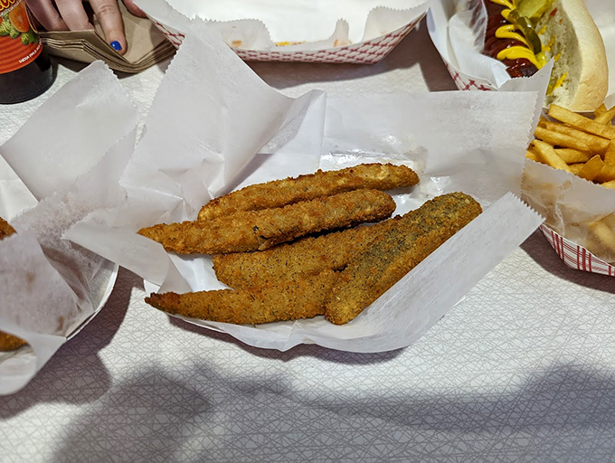 Golden-brown fried pickles that deliver that perfect crunch-to-tang ratio &ndash; the side dish you didn't know you needed until now.