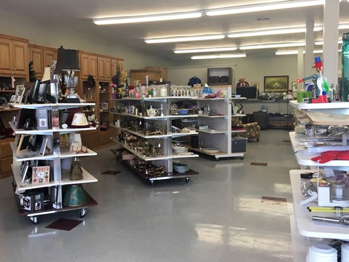 Organized chaos at its finest. Each aisle offers a different decade's worth of household memories waiting to be adopted.