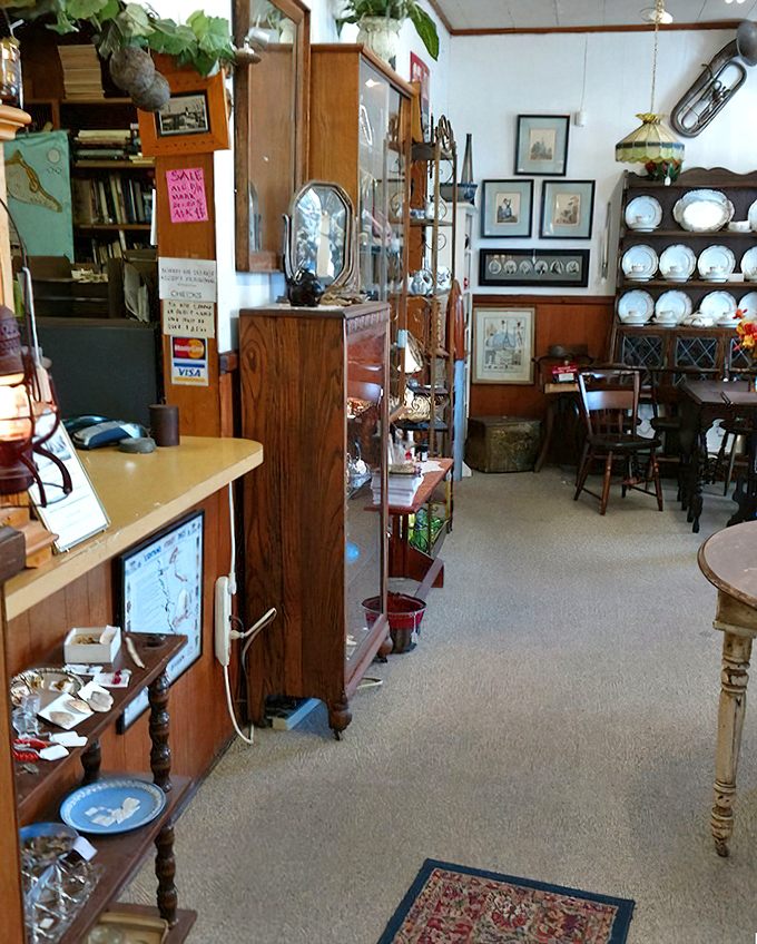 Where furniture finds its second chapter. The hutch in the background has probably served more Sunday dinners than most restaurants.