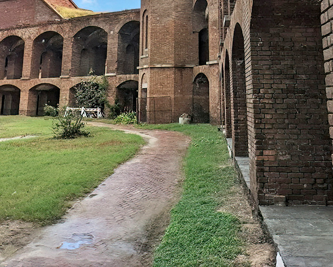 Step into the fort's inner chambers where history whispers through the brickwork. No cell service, but the stories these walls could text!
