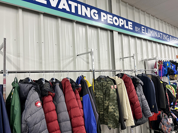 Winter coat shopping that won't freeze your bank account&mdash;beneath a mission statement that reminds you every purchase serves a purpose.