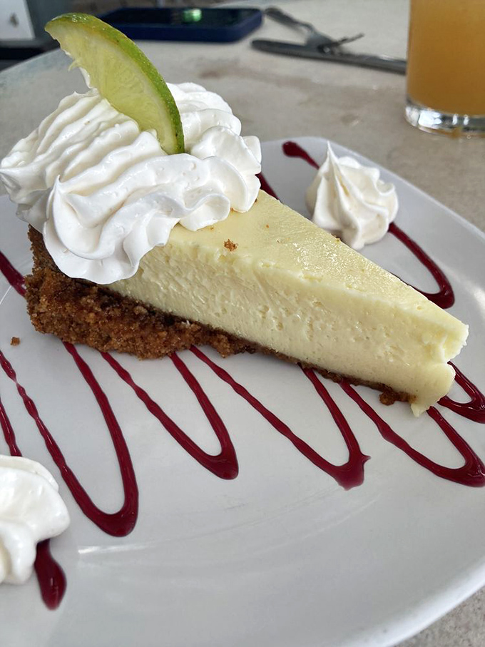 Key lime pie so authentic, it practically has a Florida driver's license and retirement plan.