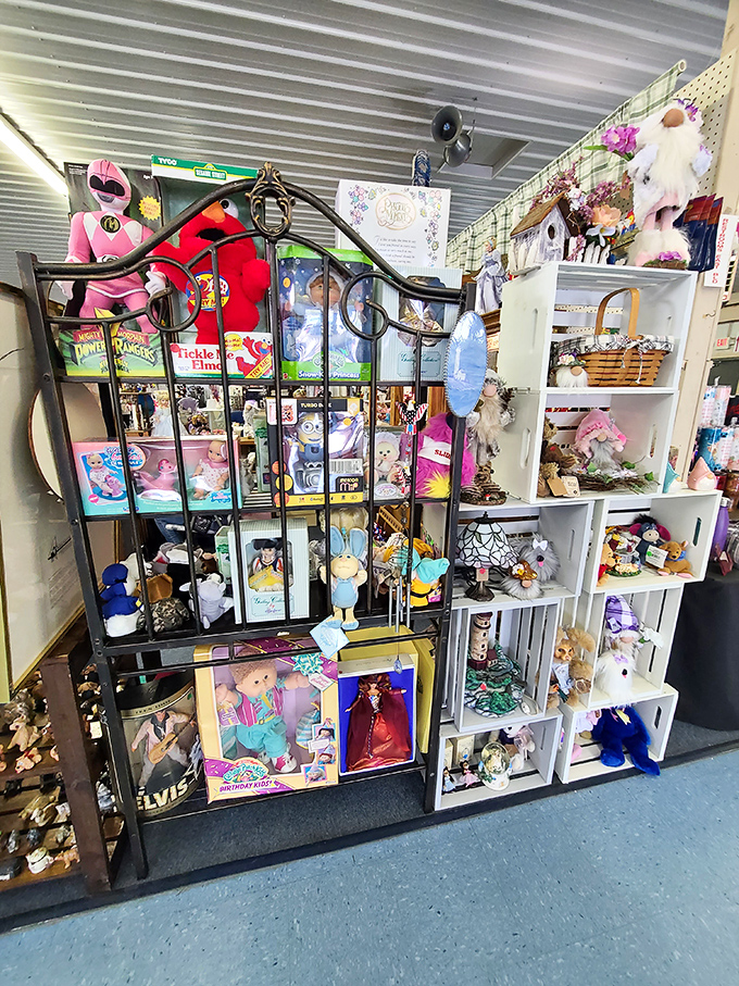 This toy display is childhood nostalgia incarnate&mdash;where Pink Power Rangers and Cabbage Patch Kids await their second chance at adventure.