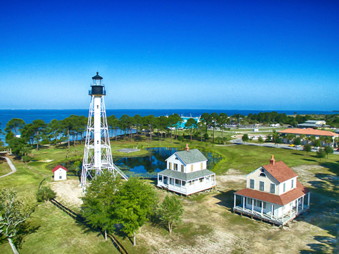Climb the Cape San Blas Lighthouse for panoramic views that Instagram filters couldn't improve, standing tall among white-washed keeper's quarters.