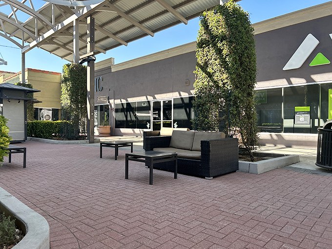 Comfortable seating areas strategically placed for when your shopping stamina needs a quick recharge or your companions need a timeout.