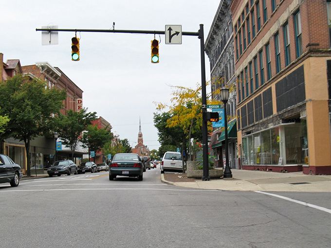 Even Tiffin's streetscapes tell a story, with church spires punctuating the skyline like exclamation points in the town's architectural conversation.