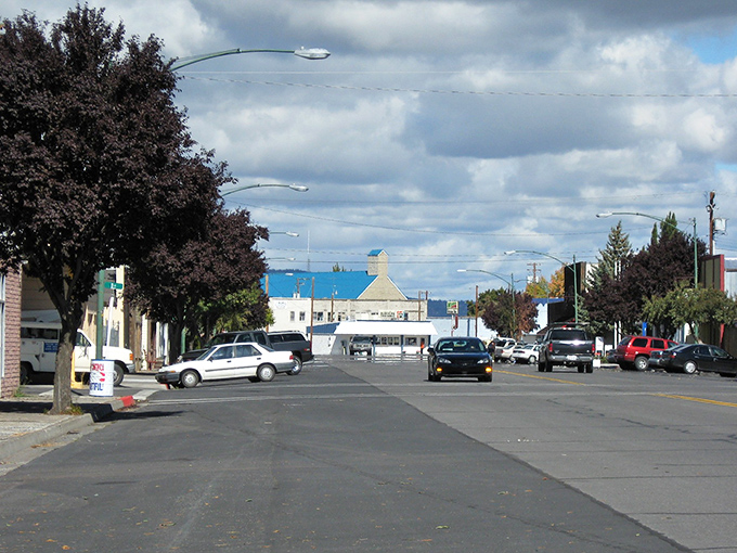 Tulelake's Main Street offers the rare luxury of seeing your destination before you start walking toward it. No GPS required.