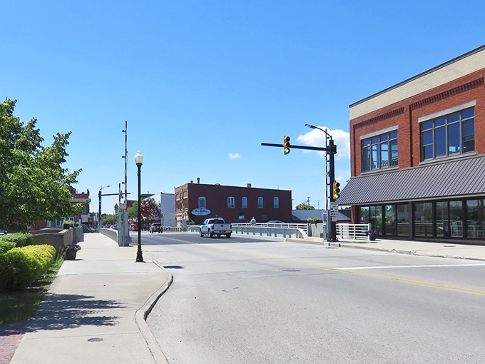 Downtown Alpena's wide streets and historic buildings create an atmosphere where "rush hour" means three cars waiting at the same traffic light.