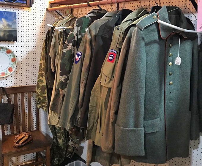 Uniforms that once served our nation now hang like honored guests at history's most respectful reunion.