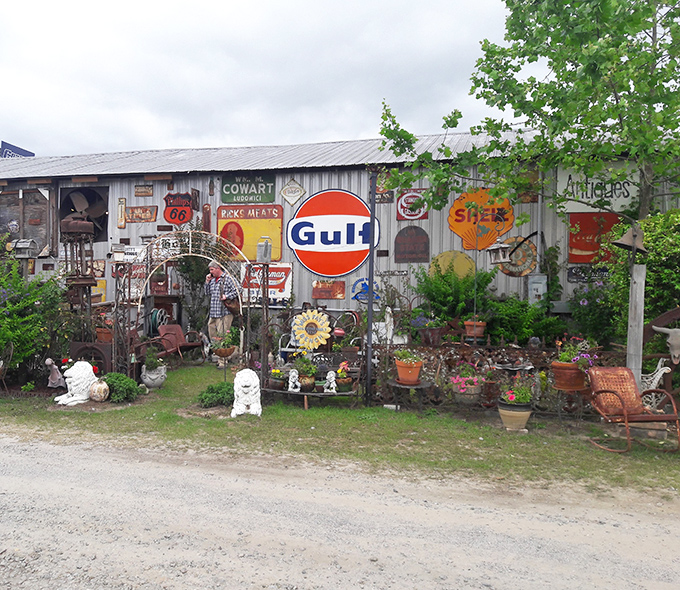 Vintage advertising heaven! That Gulf sign would look perfect in your garage&mdash;just don't tell your spouse how much wall space you're planning to commandeer.