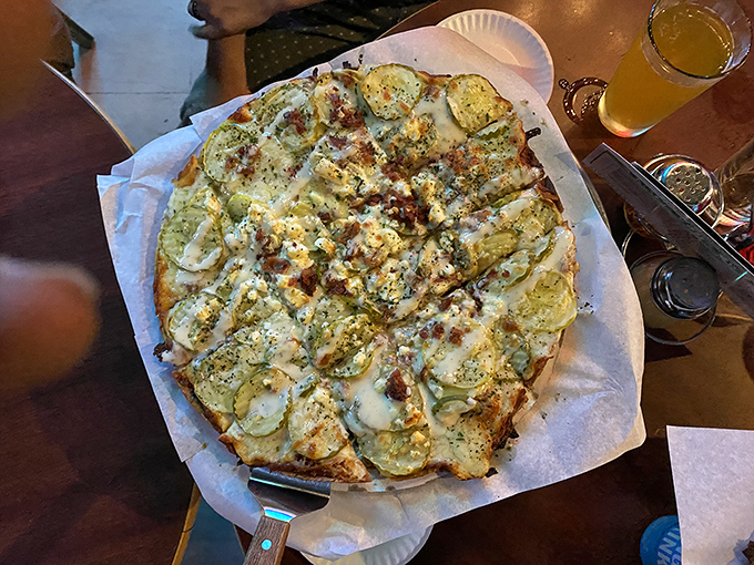 The pickle pizza proves that unconventional combinations can become classics. Like that friend who seems weird until you realize they're actually brilliant.