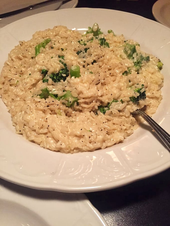 Risotto that whispers, "I was stirred with patience and love." Each grain of rice cradling creamy comfort and bright broccoli bites.