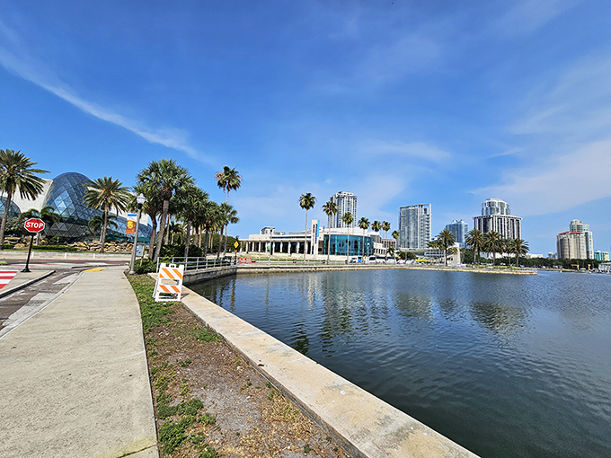 St. Petersburg's waterfront provides the perfect reality check after your brain gets scrambled by surrealist masterpieces inside.