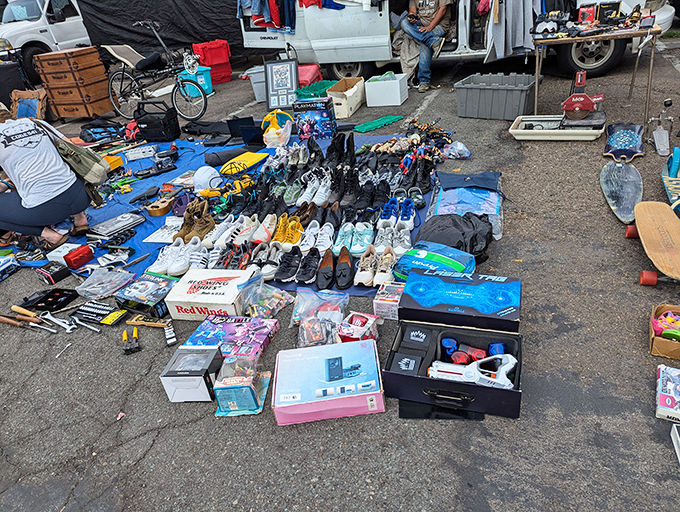 The shoe hunter's paradise &ndash; where one person's "too tight" becomes another's "just right." Fashion archaeology at its finest!