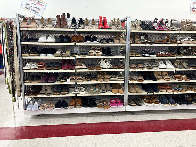The shoe section offers footwear fantasies at fraction prices&mdash;from barely-worn sneakers to vintage boots with stories to tell.