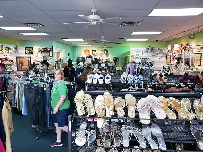 Wide aisles and thoughtful organization make browsing a pleasure rather than an Olympic sport. No elbow pads required here.