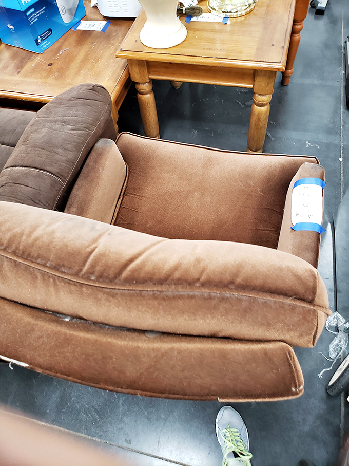 This velvet sofa isn't just furniture&mdash;it's an invitation to comfort that whispers, "I cost a fortune somewhere else, but here I'm practically giving myself away."