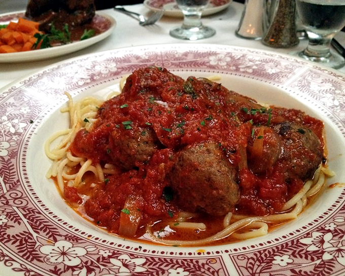 Spaghetti and meatballs that would make your Italian grandmother weep with joy. Red sauce this good doesn't need special effects to be a blockbuster.